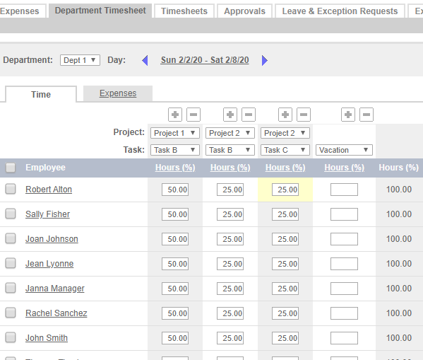 Pacific Timesheet Advanced Department Timesheets Simplify Review & Corrections